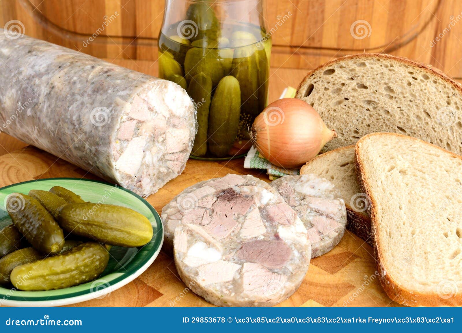 Comida Checa Tradicional - Headcheese Foto de archivo - Imagen de ...