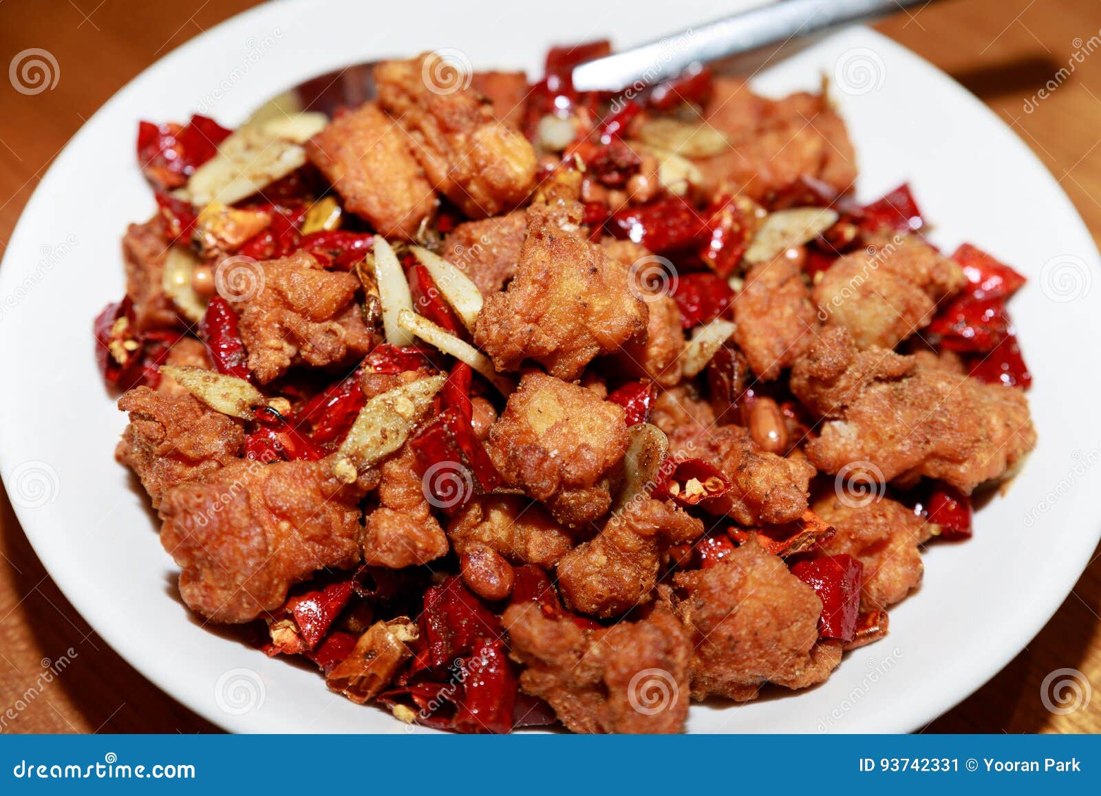 Comida China - Pollo Con La Pimienta Roja Imagen de archivo - Imagen de ...