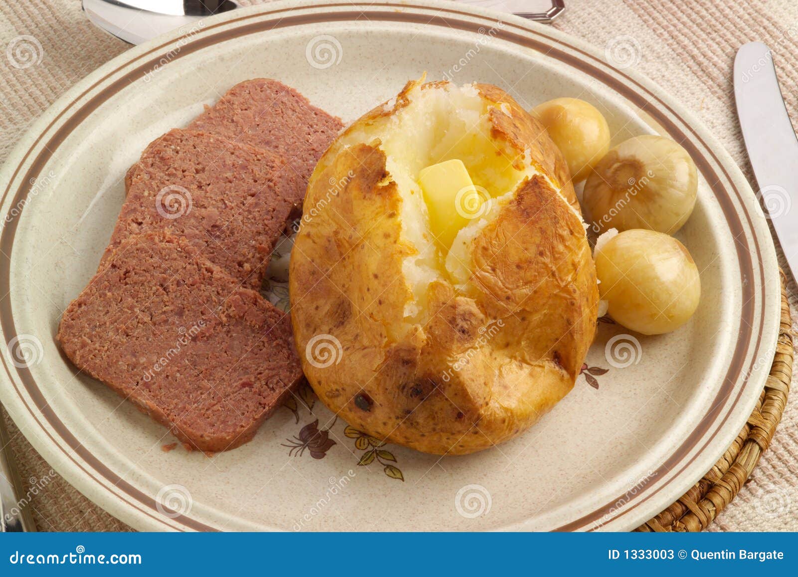 Comida Cocida Al Horno De La Patata Imagen de archivo - Imagen de ...
