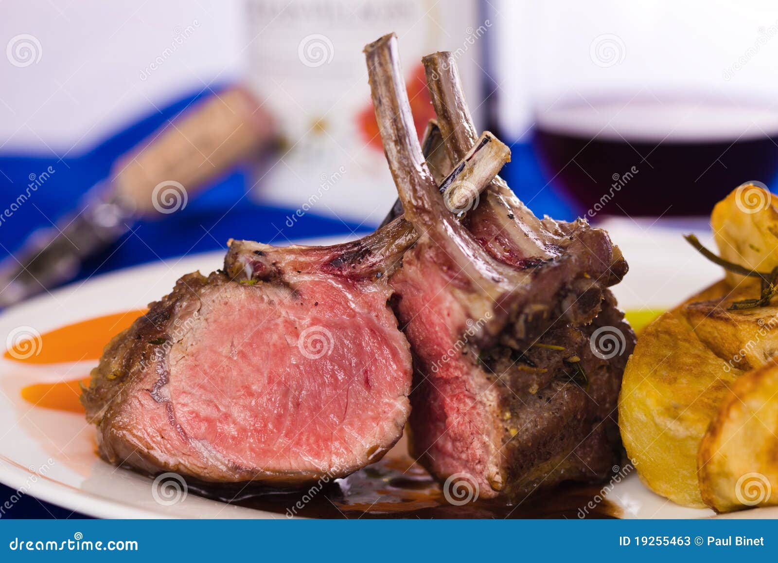 Comida De Carne Del Cordero Imagen de archivo - Imagen de cordero ...