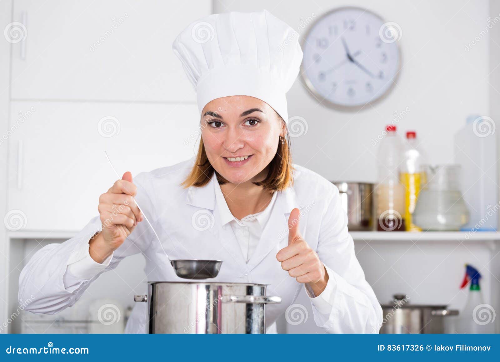 Comida De La Prueba Del Cocinero Foto de archivo - Imagen de delicioso ...