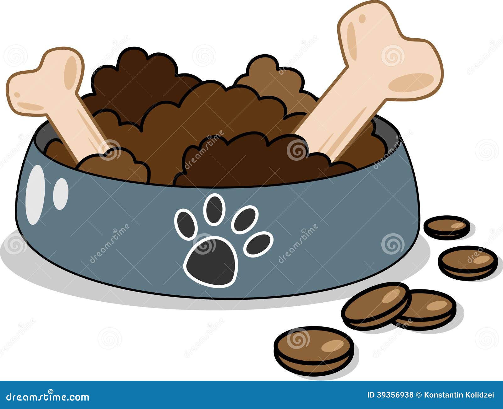 Comida De Perro. Ilustración del Vector - Imagen: 39356938