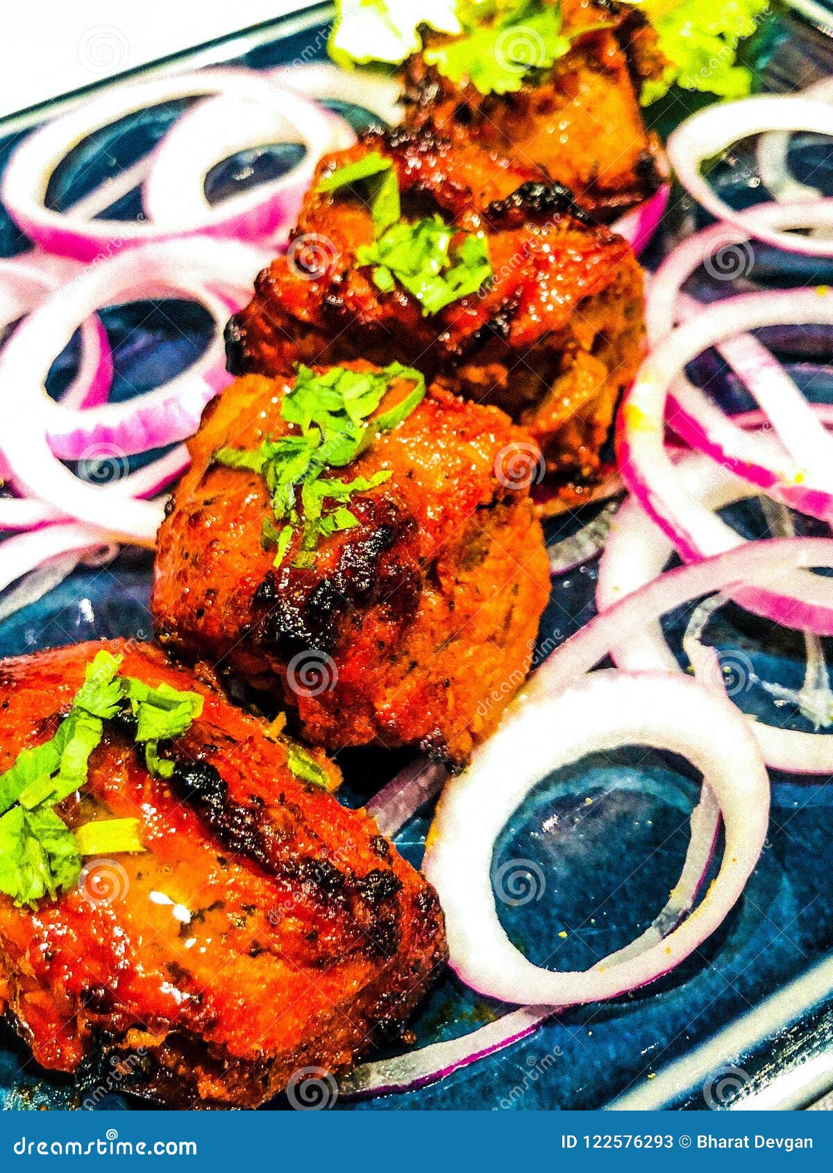 Comida Del Indio Del Tikka Del Pollo Imagen de archivo - Imagen de ...