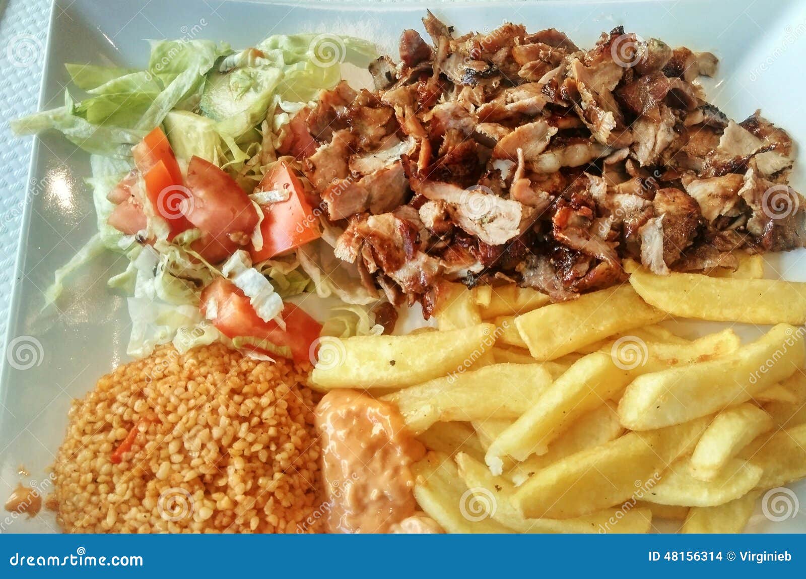 Comida del kebab foto de archivo. Imagen de grilled, fritadas - 48156314