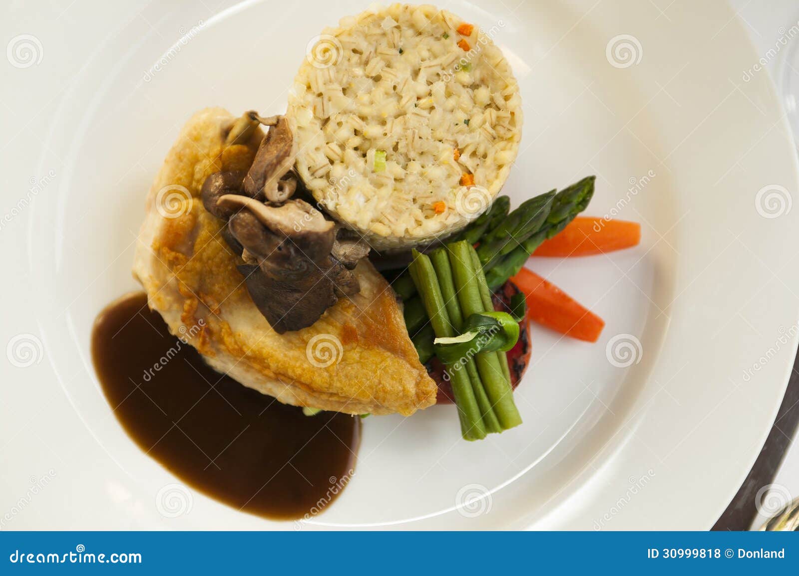 Comida Del Segundo Plato Del Pollo. Foto de archivo - Imagen de lino ...