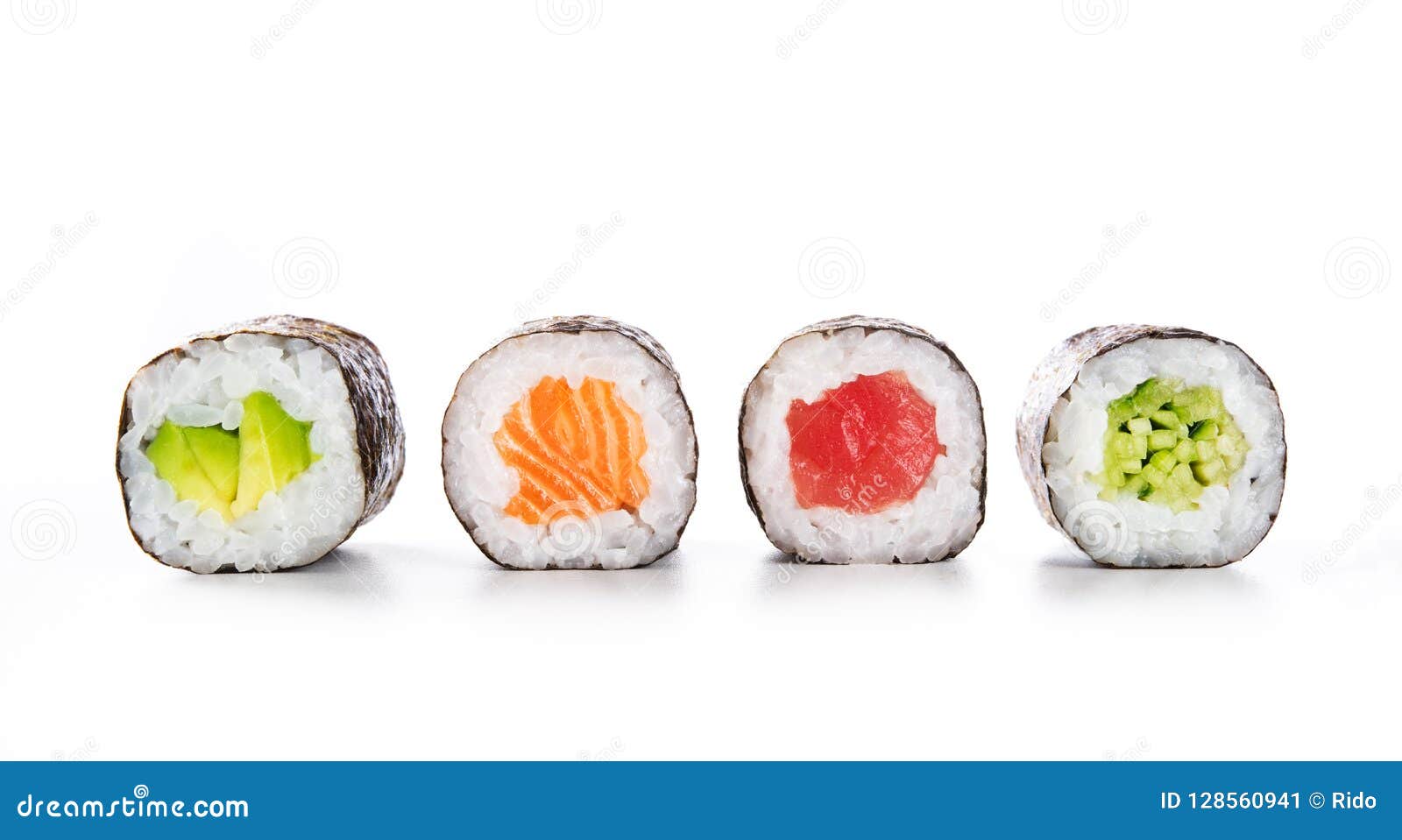 Comida del sushi de Maki imagen de archivo. Imagen de aislado - 128560941