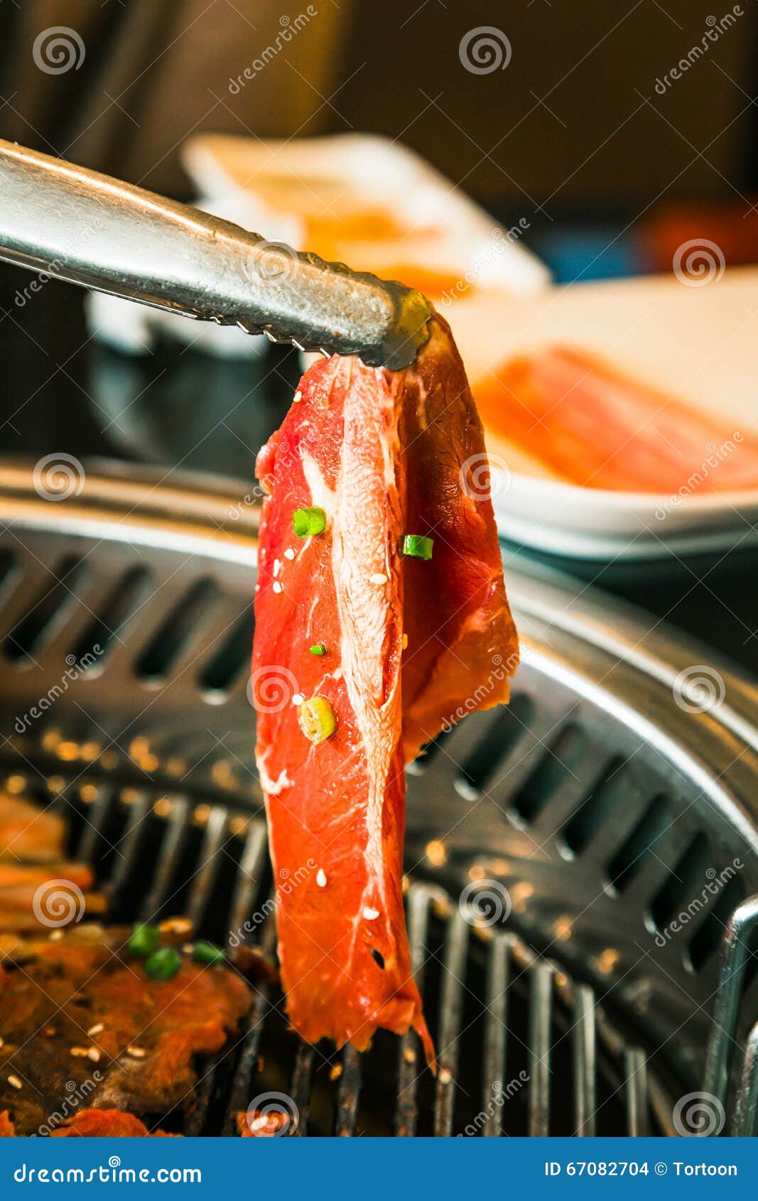 Comida En Parrilla Coreana Del Bbq Foto de archivo - Imagen de barbacoa ...