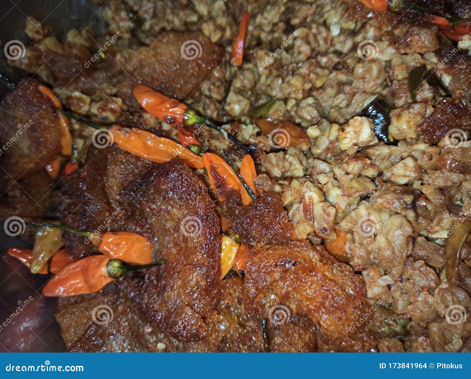 Comida Indonesia : Salsa Frita Krecek Foto de archivo - Imagen de salsa ...