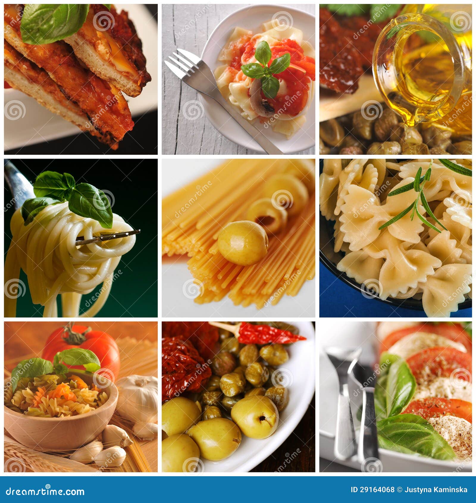 Comida italiana - collage foto de archivo. Imagen de parmesano - 29164068