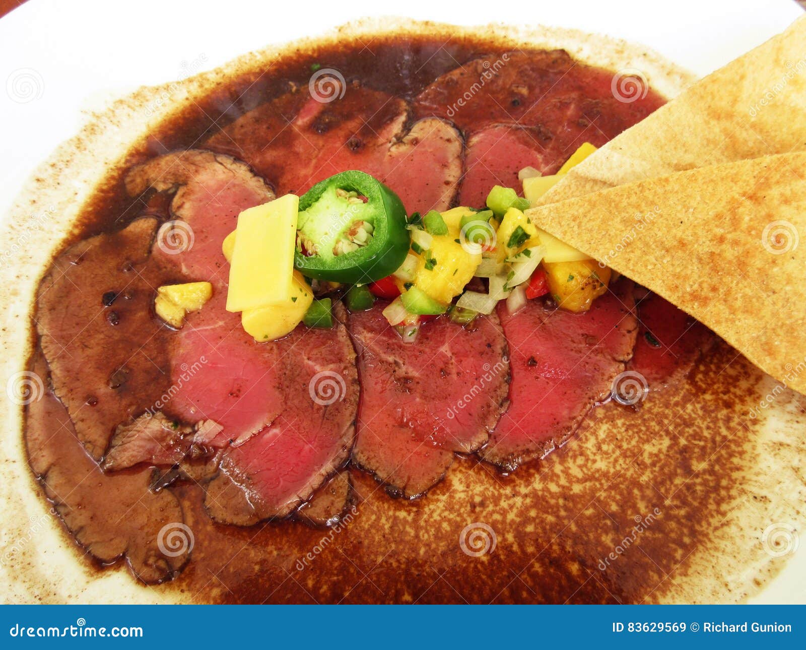 Comida Rara Del Mexicano Del Rosbif Imagen de archivo - Imagen de ...