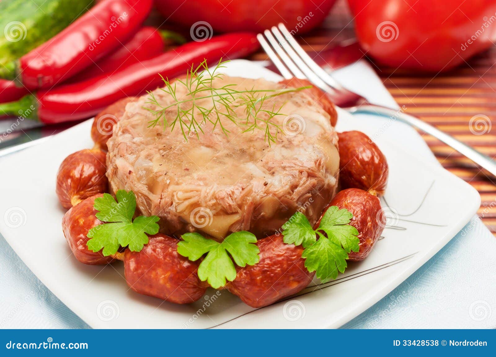 Comida Rusa Tradicional. Jalea De La Carne Del áspide Foto de archivo ...