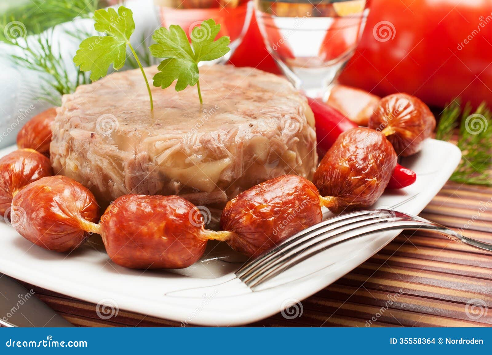 Comida Rusa Tradicional. Jalea De La Carne Del áspide Foto de archivo ...