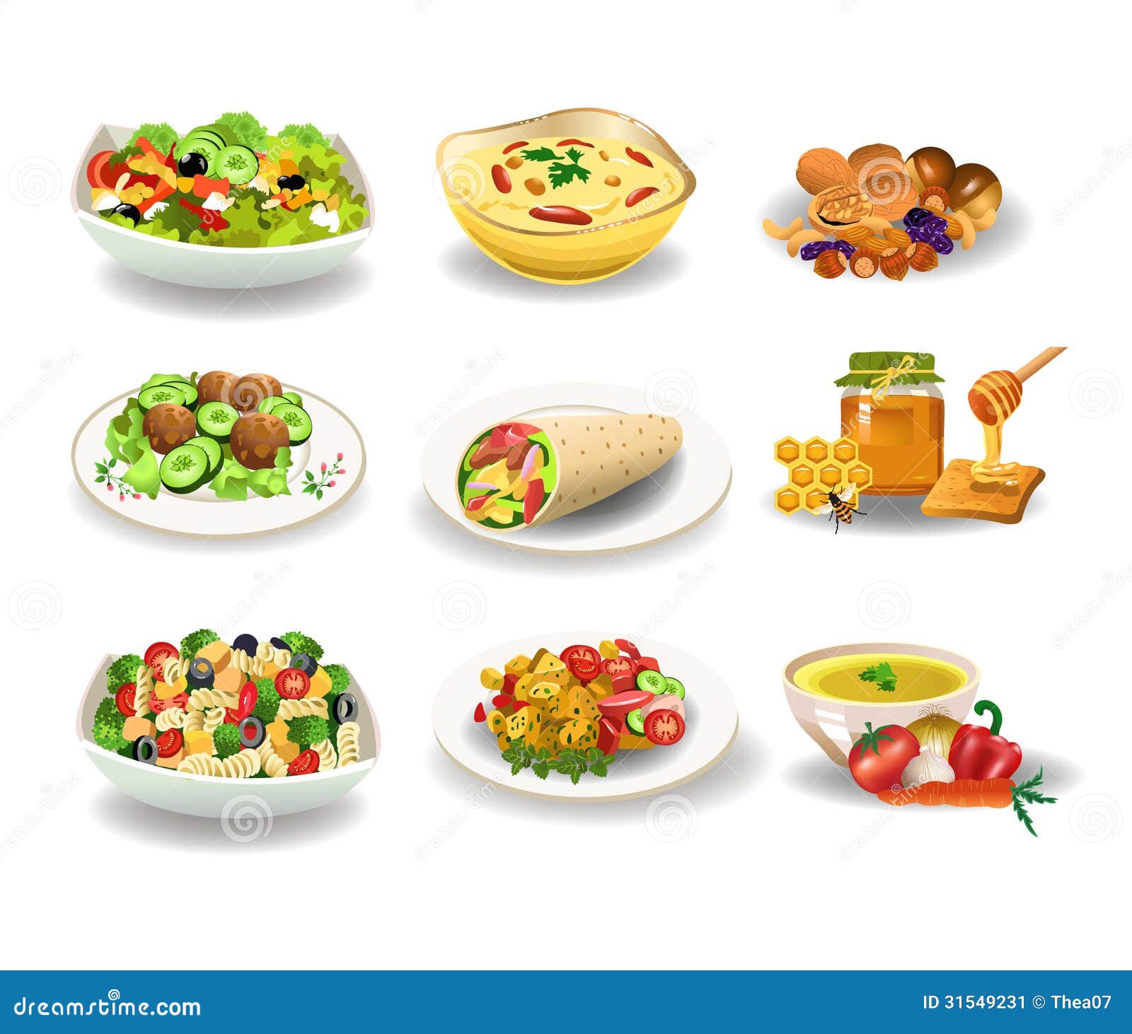 Comida sana ilustración del vector. Ilustración de receta - 31549231 Comida sana ilustración del vector. Ilustración de receta - 31549231