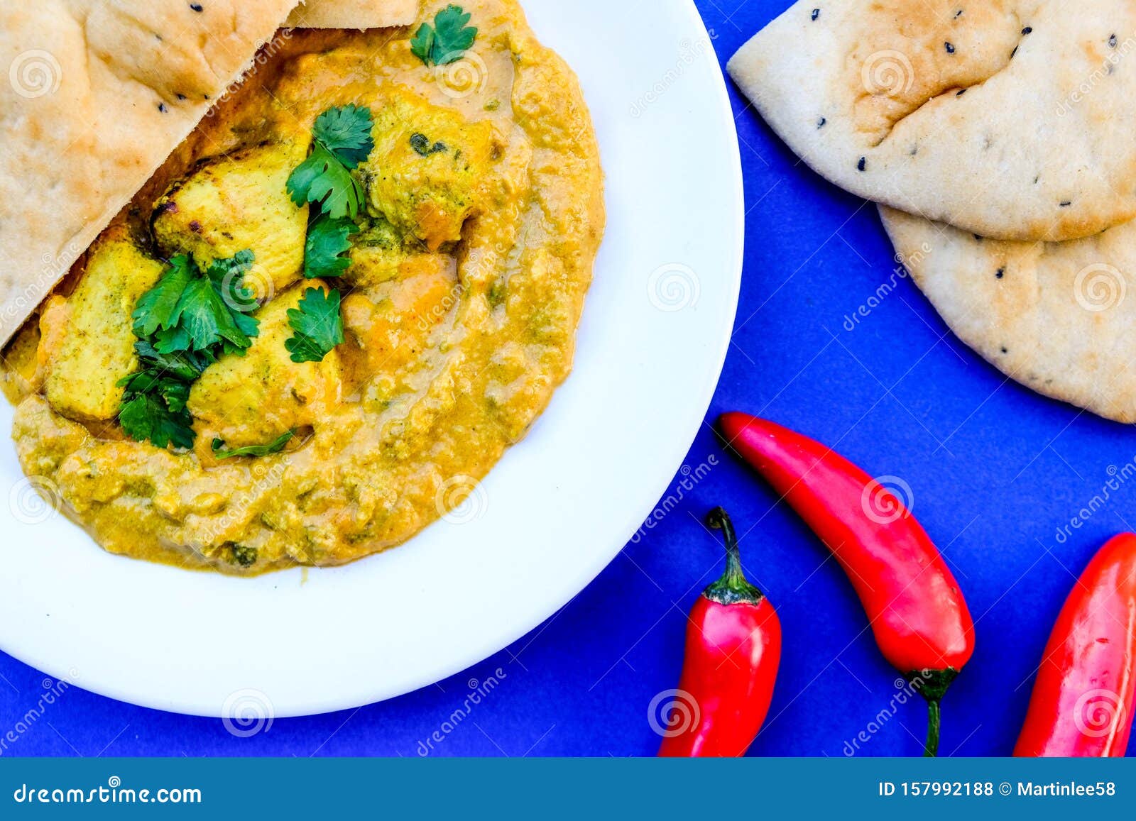 Comida Tradicional De Curry De Pollo De Corma Foto de archivo - Imagen ...