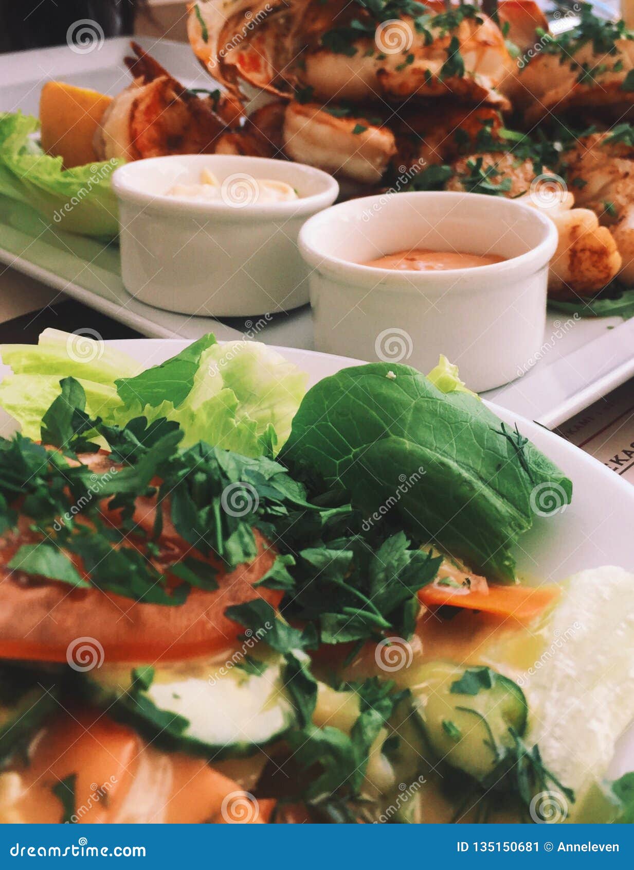 Comida Tradicional De Europa, Receta De Los Mariscos Imagen de archivo ...