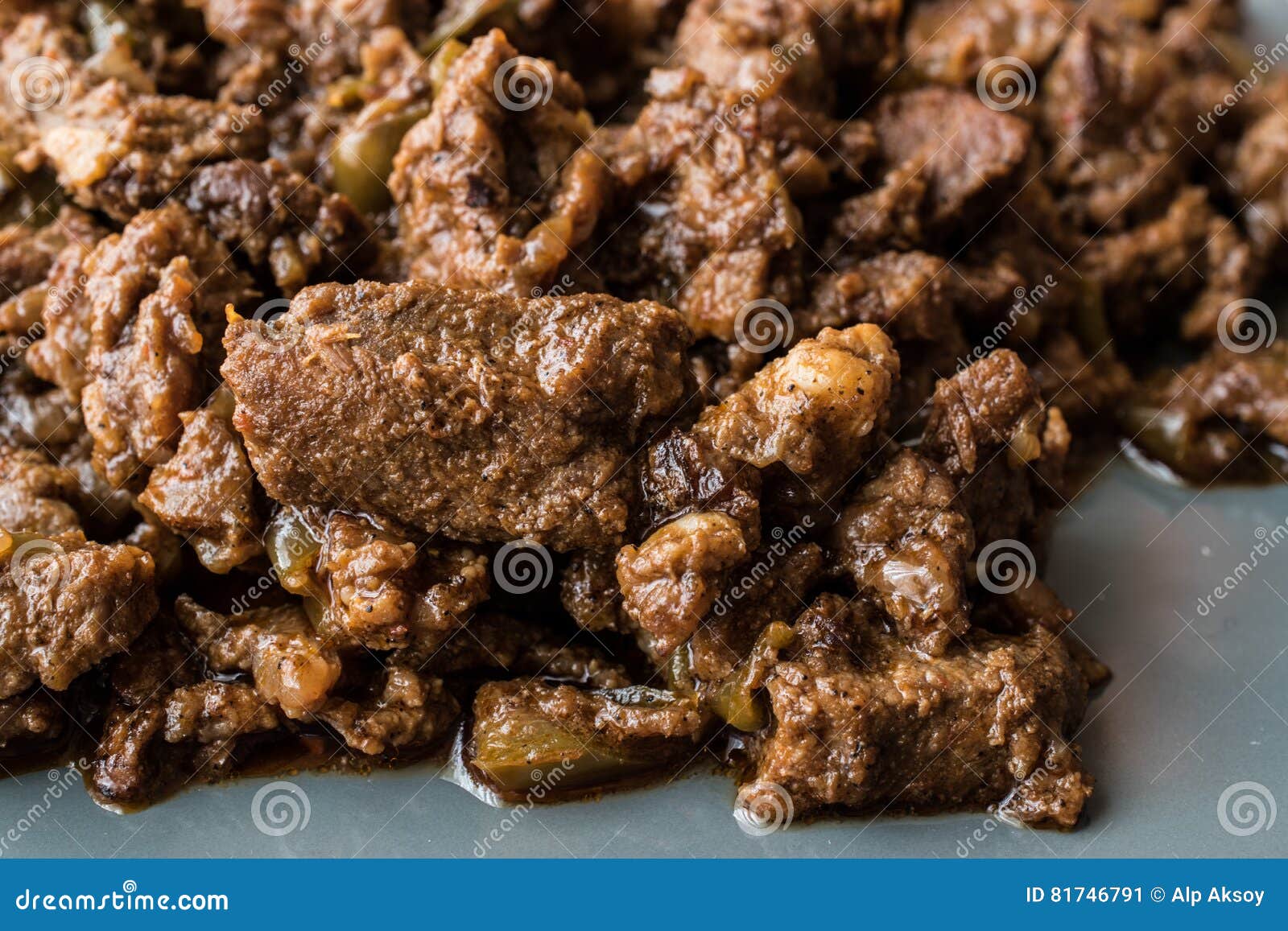 Comida Turca Y Kavurma/carne De Vaca Cocida Imagen de archivo - Imagen ...