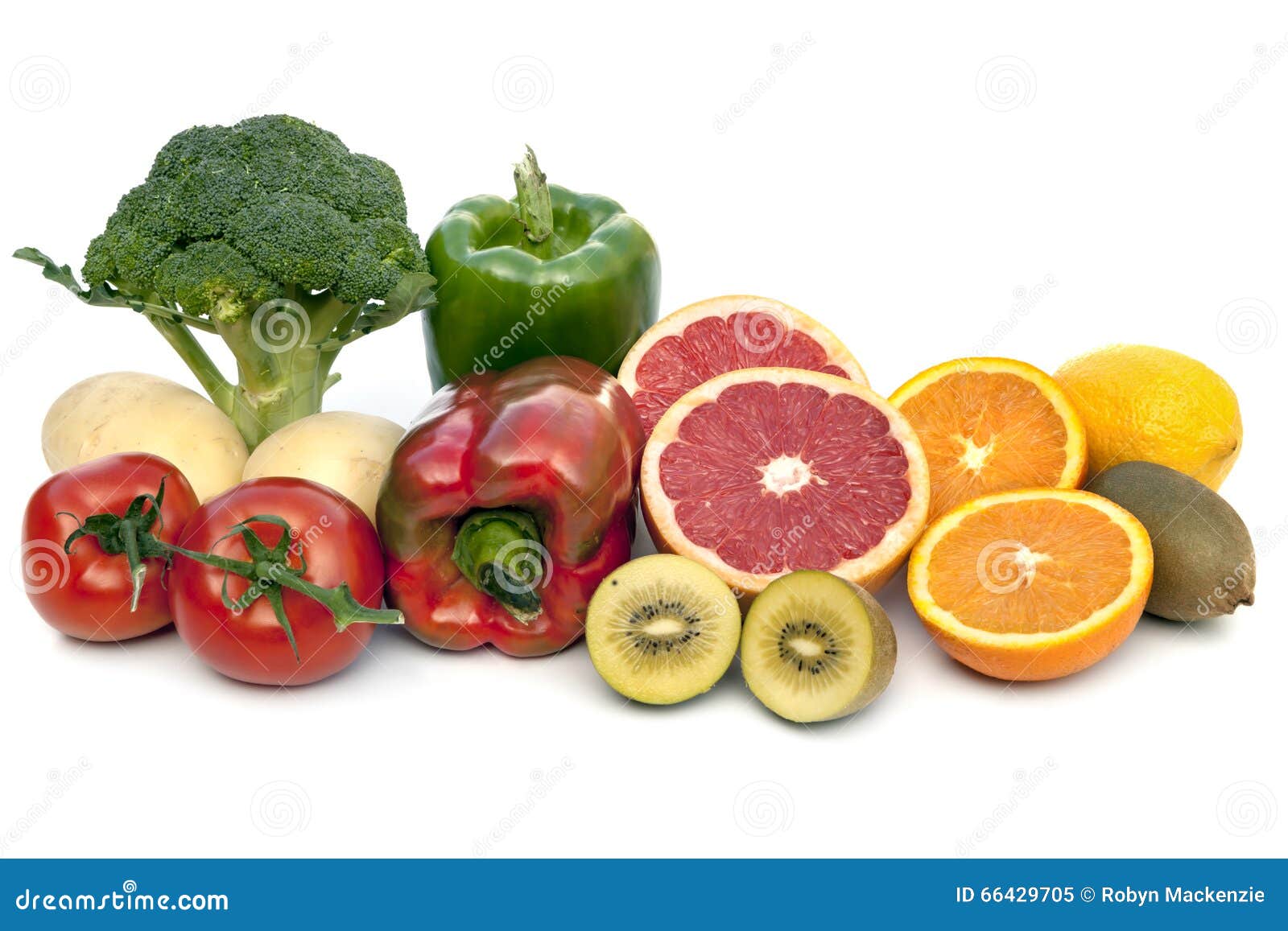 Comidas Que Contienen La Vitamina C Aislada En Blanco Imagen de archivo ...