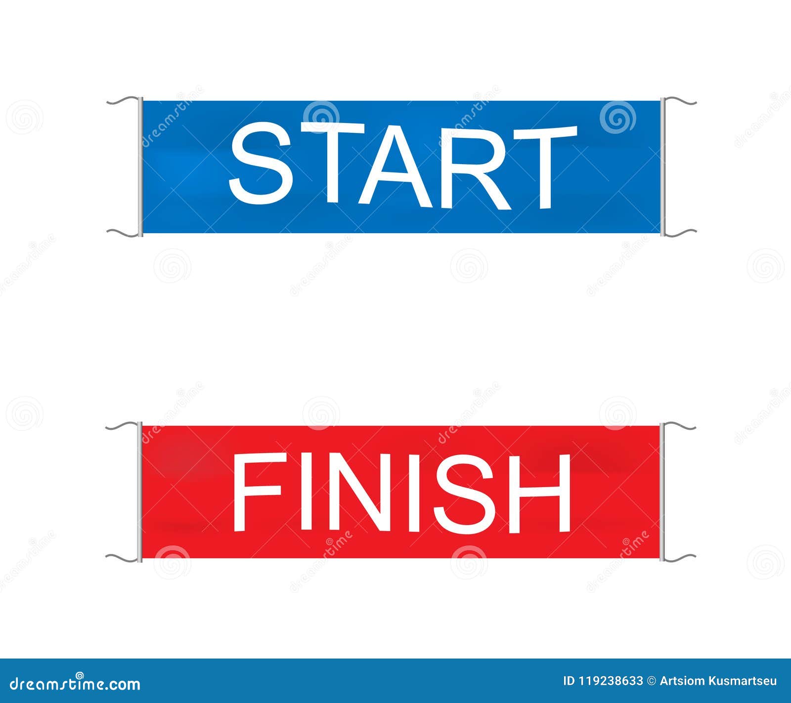 Comienzo y meta ilustración del vector. Ilustración de plegable - 119238633