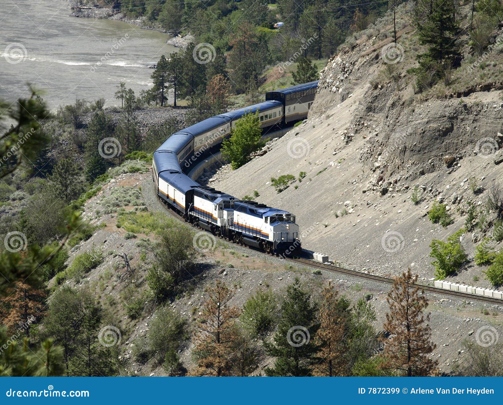 Coming around the bend. stock image. Image of railway - 7872399