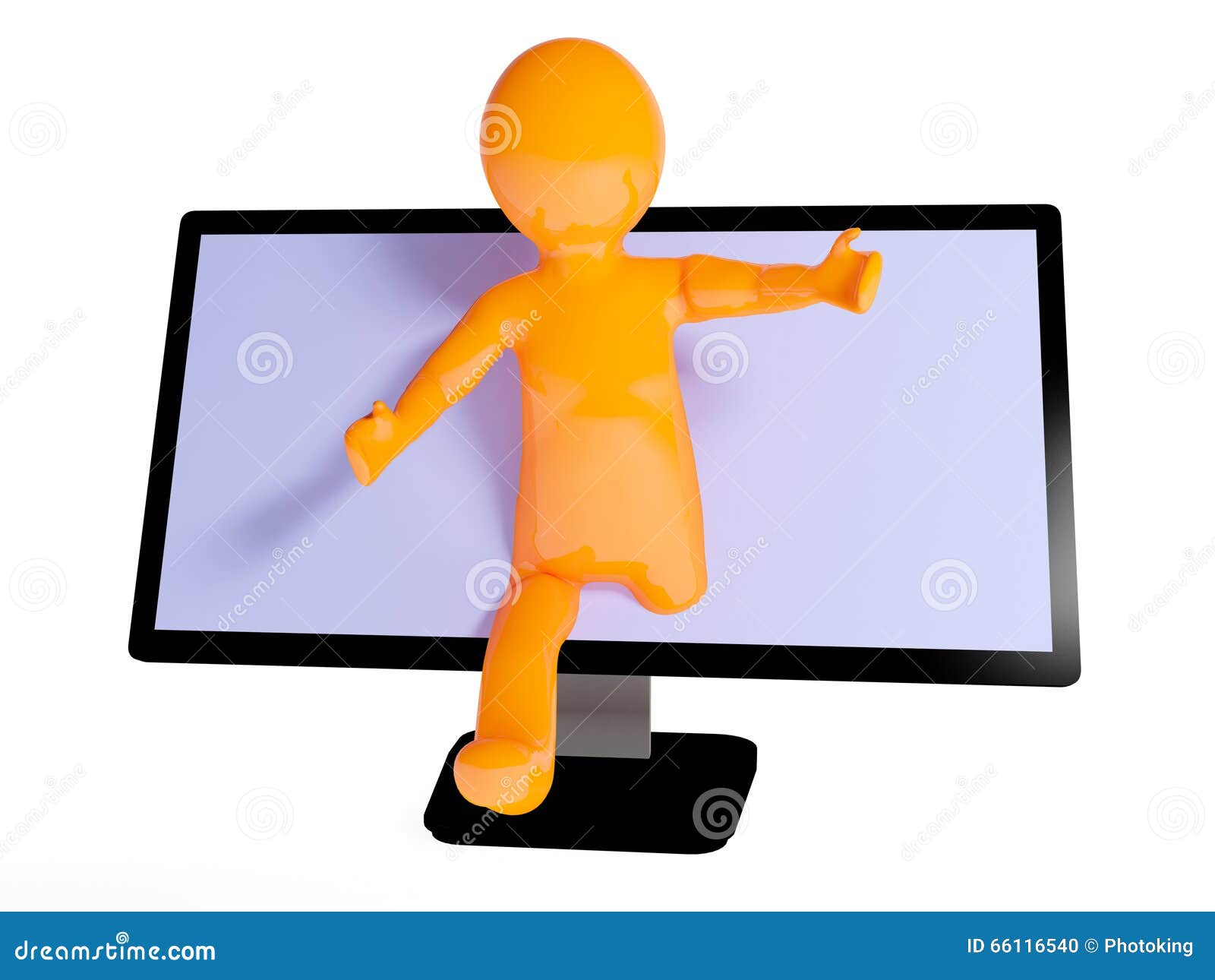 Coming out of computer. stock illustration. Illustration of isolated ...