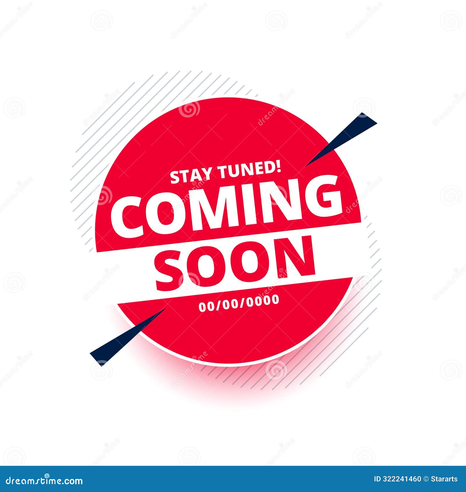 Coming Soon Advertisement Template with Stay Tuned Message Stock Vector ...
