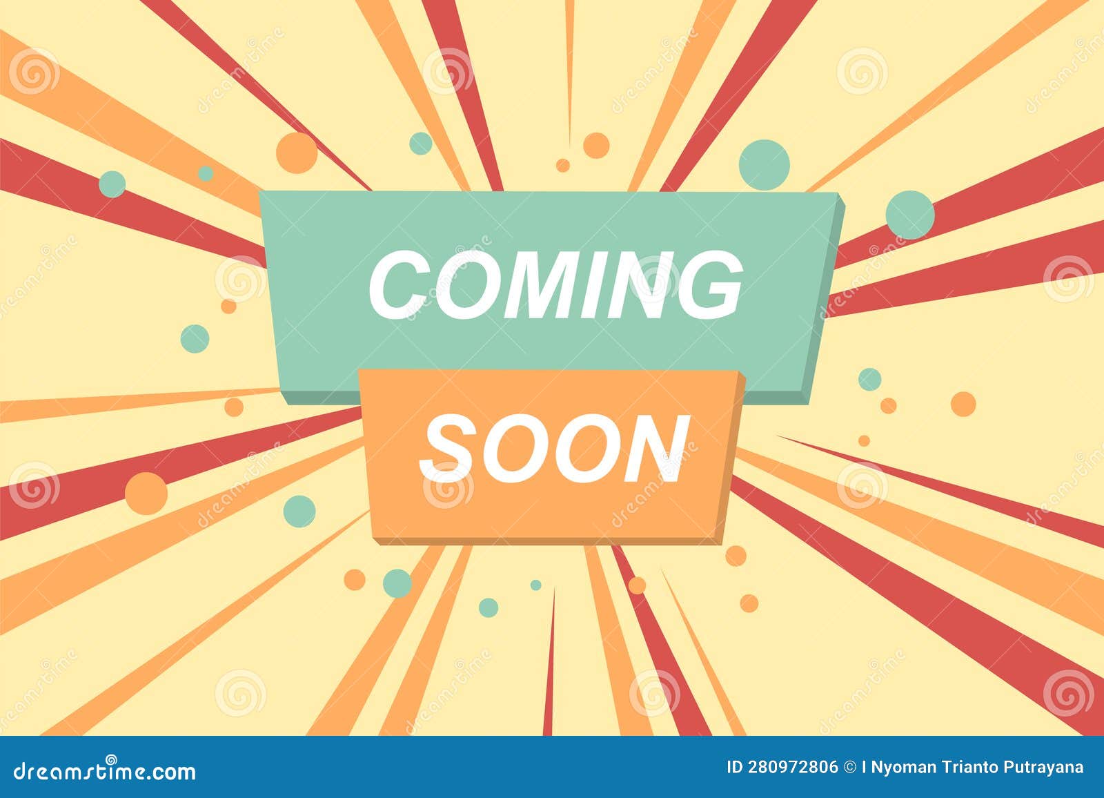 Coming Soon Background with Colorful Comic Style Stock Vector ...