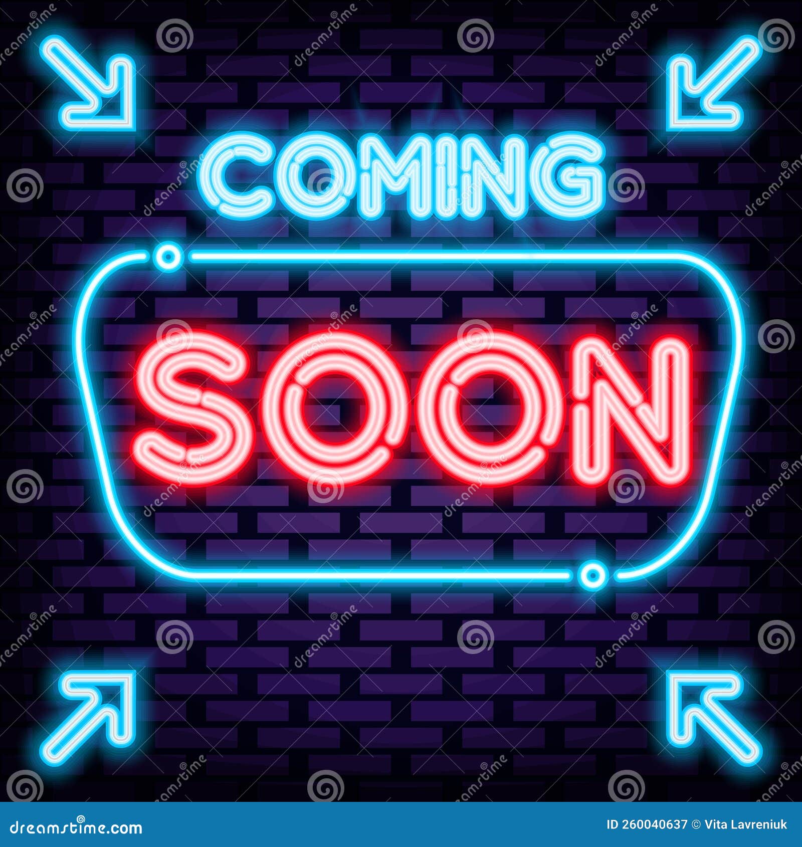 Coming Soon Badge in Neon Style. Neon Script. Neon Text Stock Vector ...