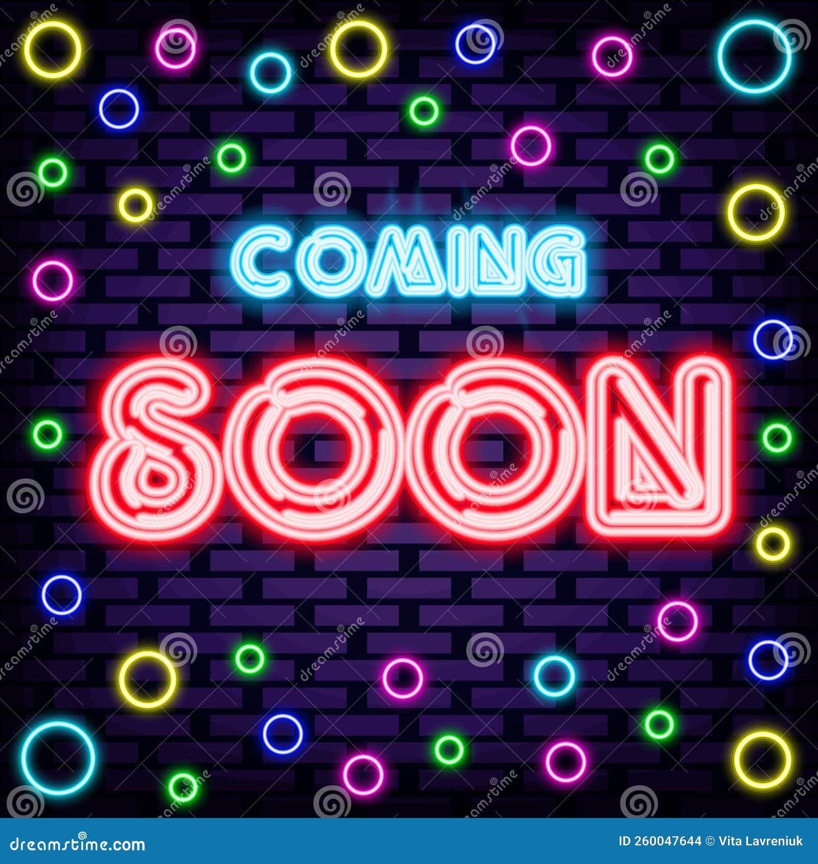 Coming Soon Badge in Neon Style. Neon Script. Neon Text Stock Vector ...