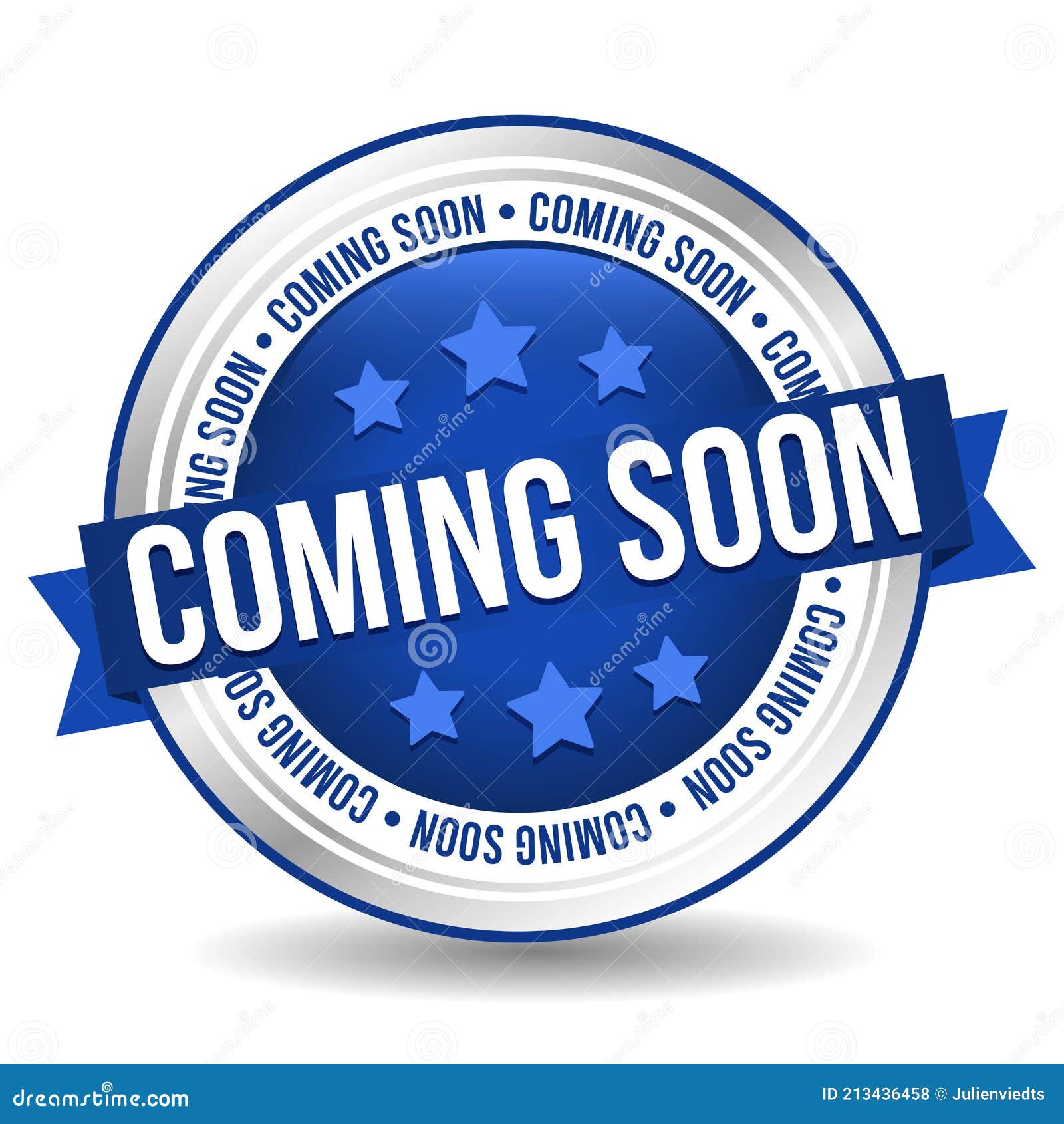 Coming Soon Badge - Online Button - Banner with Ribbon Stock ...