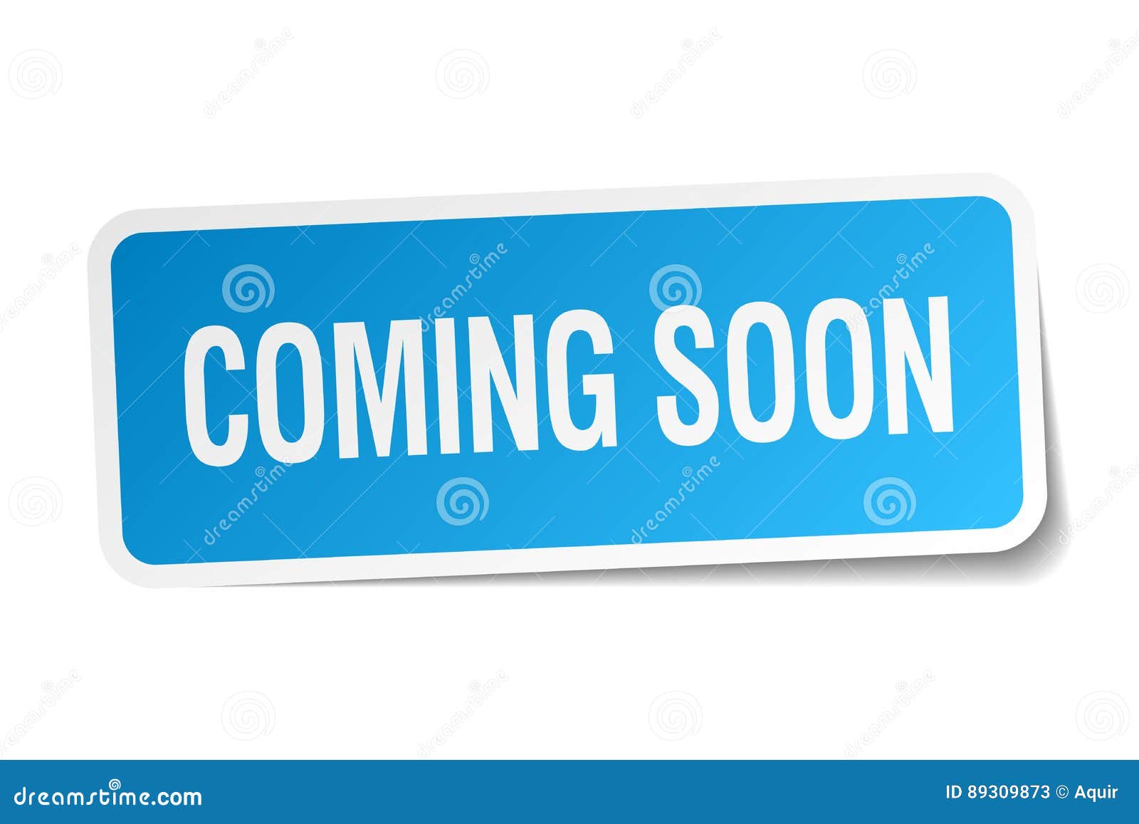 Coming Soon Blue Square Sticker Stock Vector - Illustration of blue ...