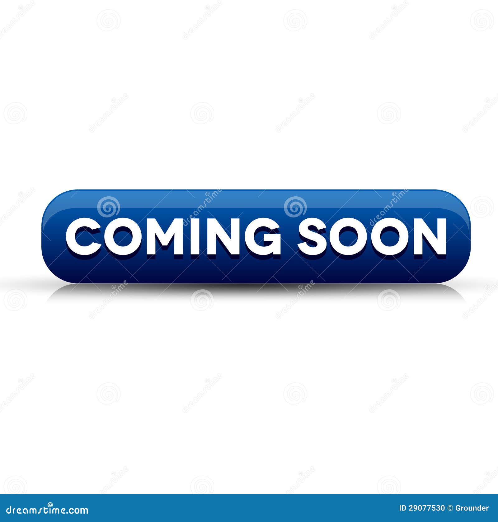 Coming soon button blue stock vector. Illustration of announce - 29077530
