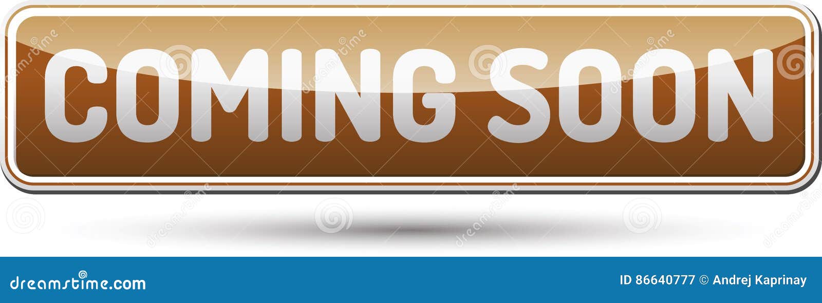 Coming Soon Button - Glossy Button with Shadow Stock Vector ...