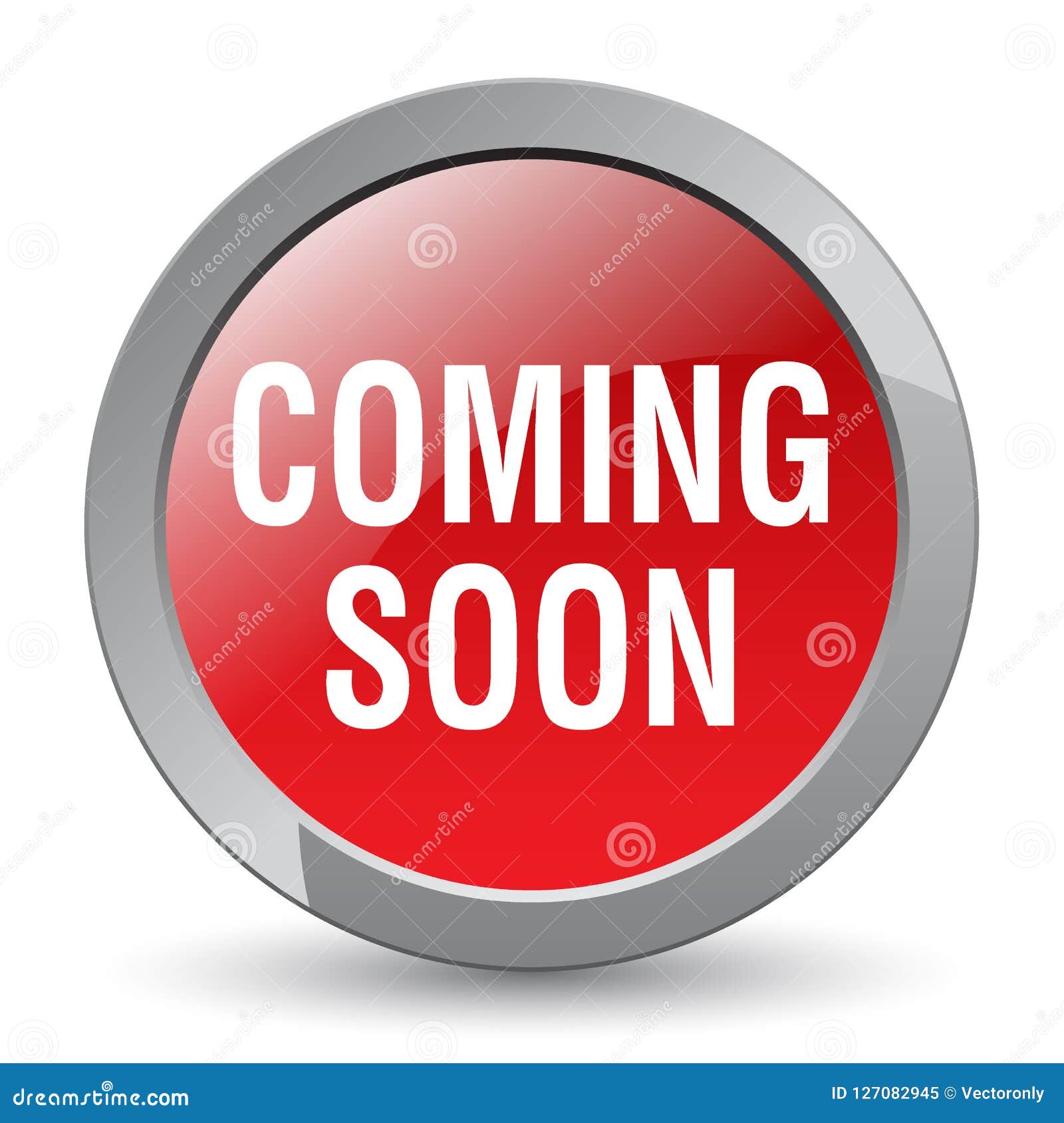 Coming soon button stock vector. Illustration of coming - 127082945