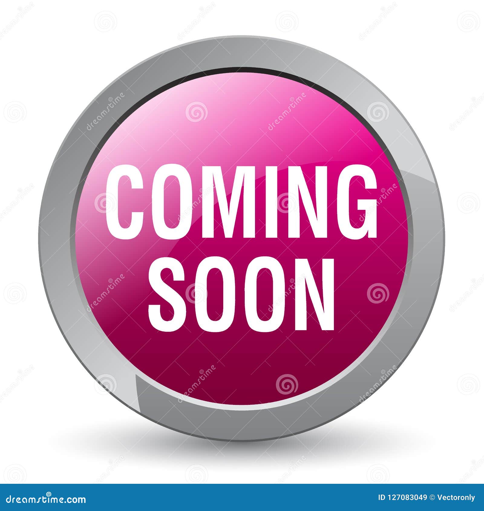 Coming soon button stock vector. Illustration of edition - 127083049