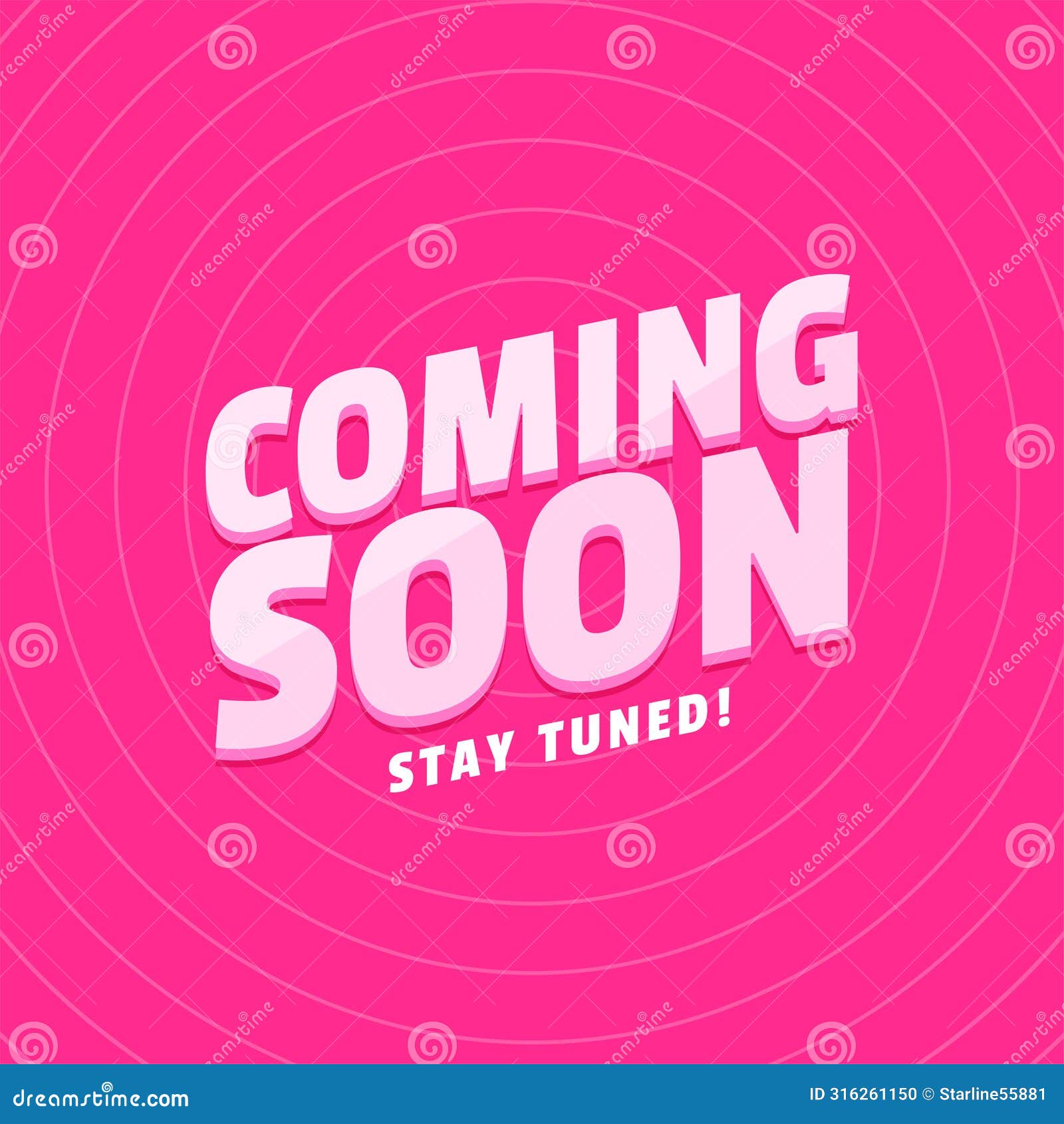Coming Soon Campaign Template with Stay Tuned Message Stock Vector ...