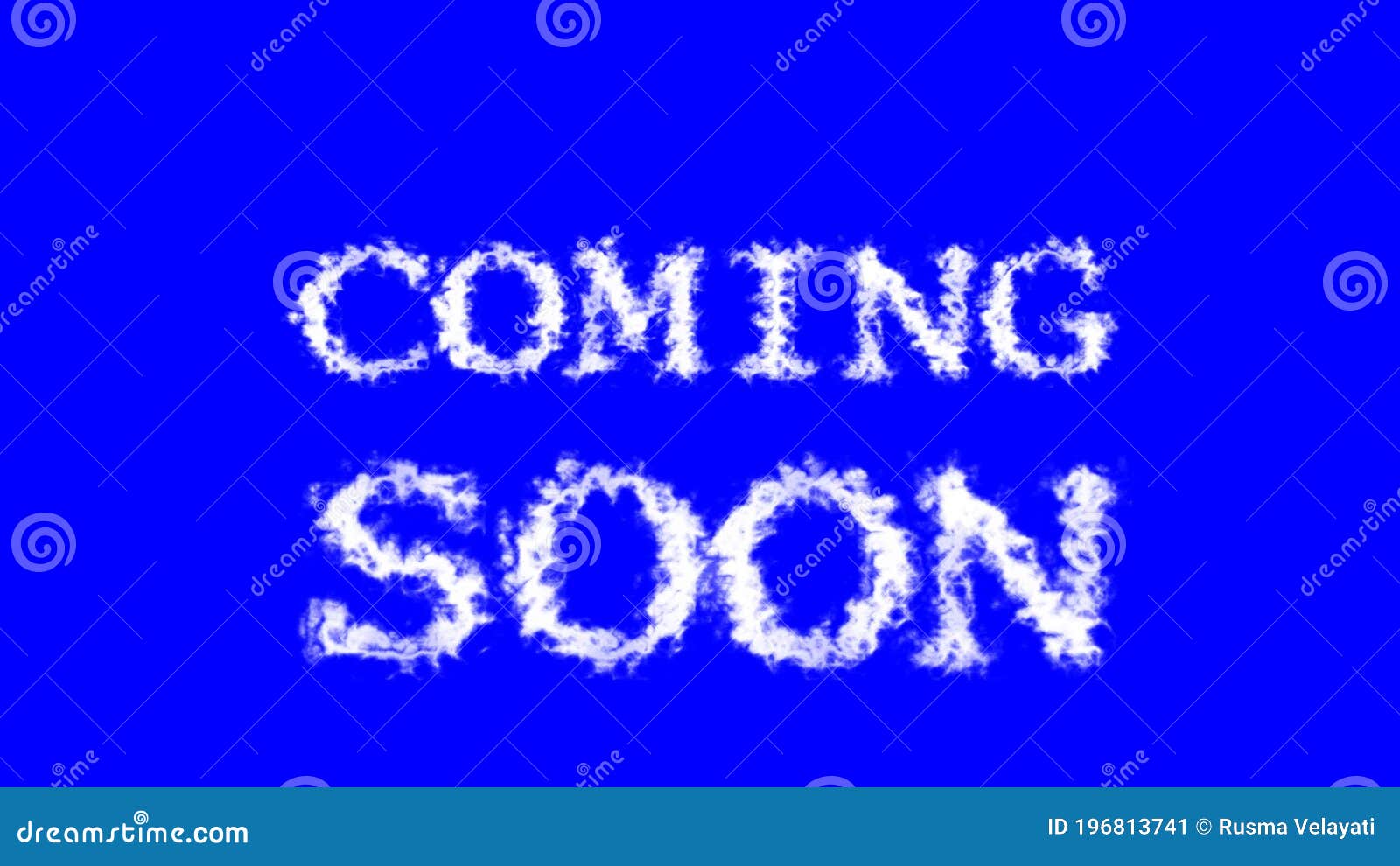 Coming Soon Cloud Text Effect Blue Isolated Background Stock Video ...