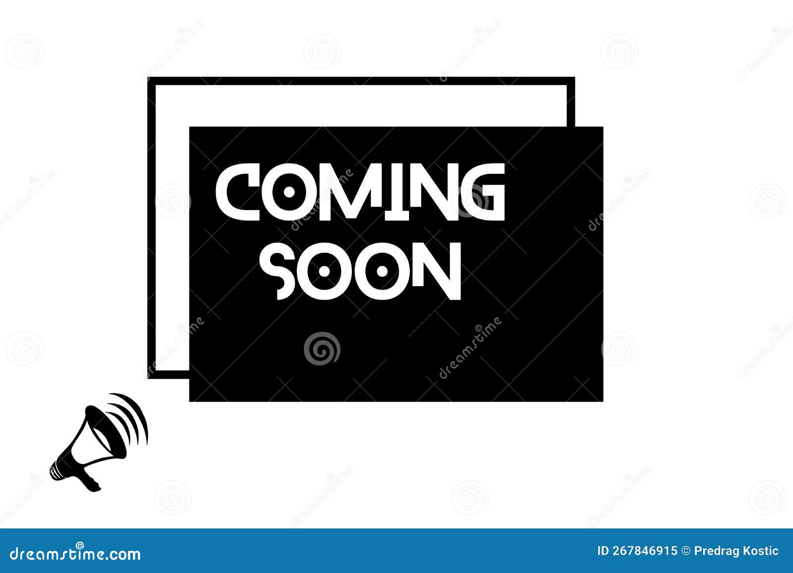 Coming soon stock illustration. Illustration of label - 267846915