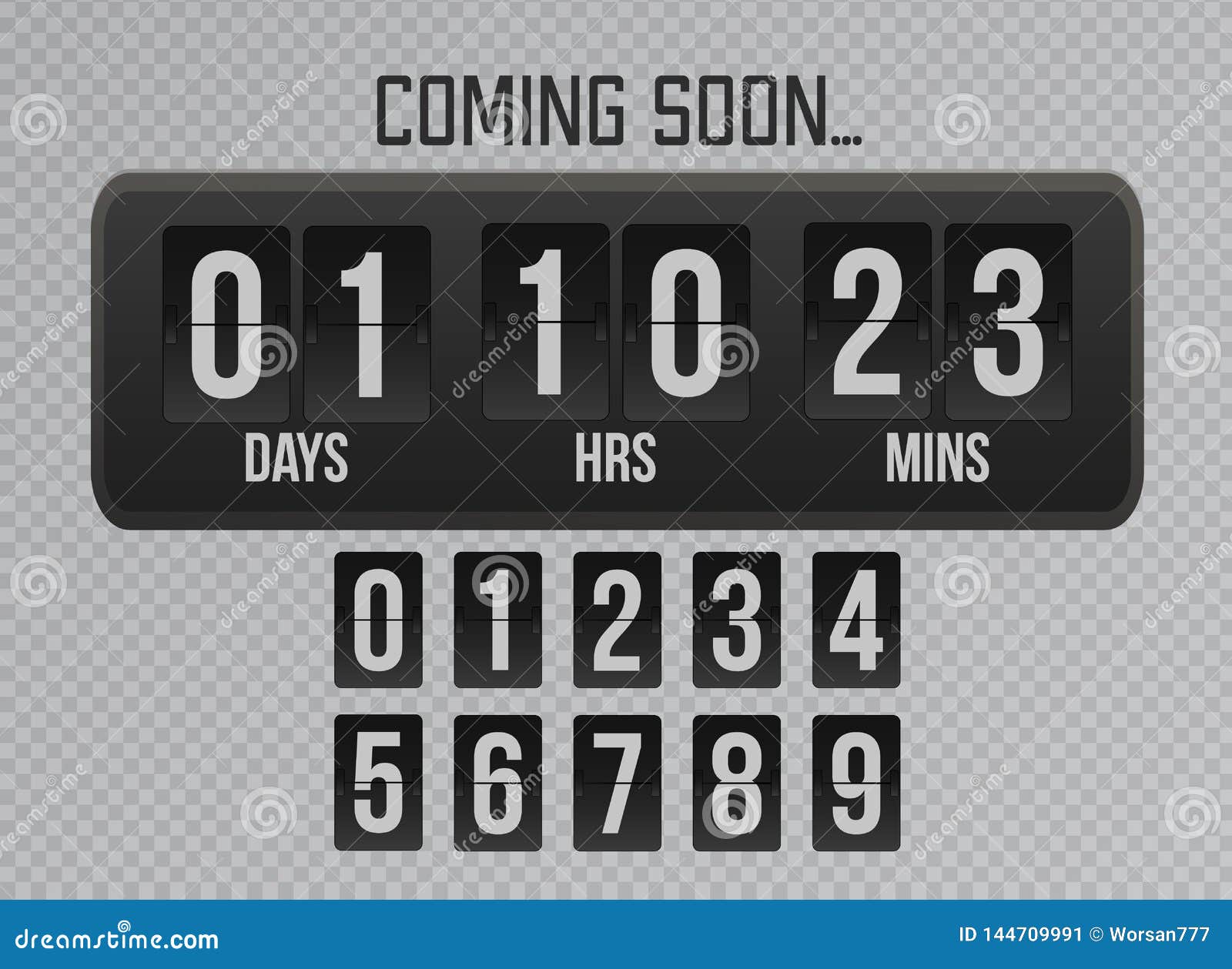 Coming Soon Flip Clock Timer Countdown on Gray Background. Website Flip ... Coming Soon Flip Clock Timer Countdown on Gray Background. Website Flip ...