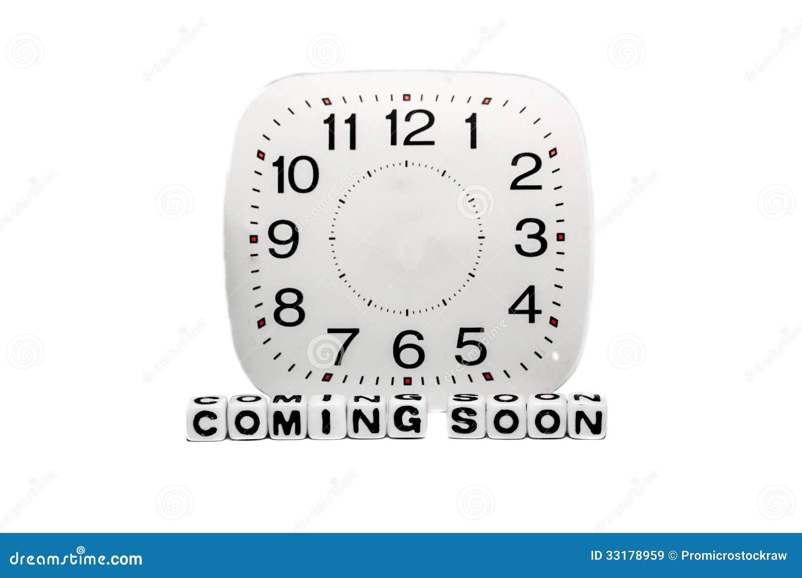 Coming Soon with Full Clock Stock Image - Image of announcement ...