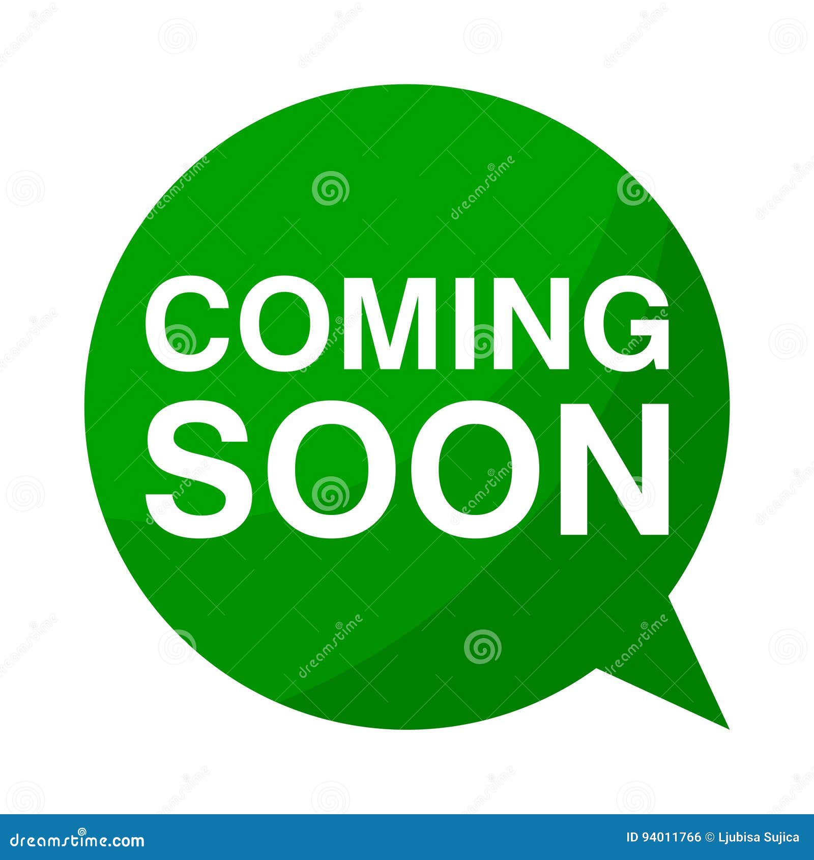 Coming Soon, Green Speech Bubble Stock Vector - Illustration of ...