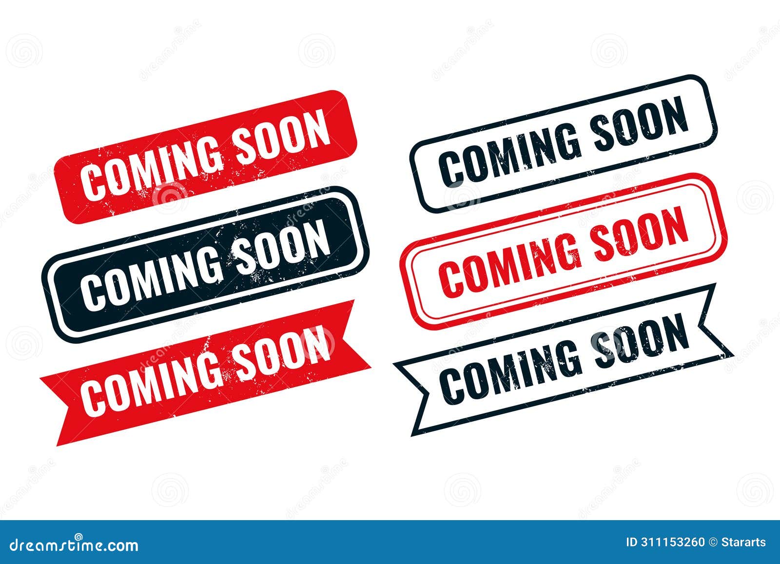 Coming Soon Label Template for Web Store Promo Stock Vector ...