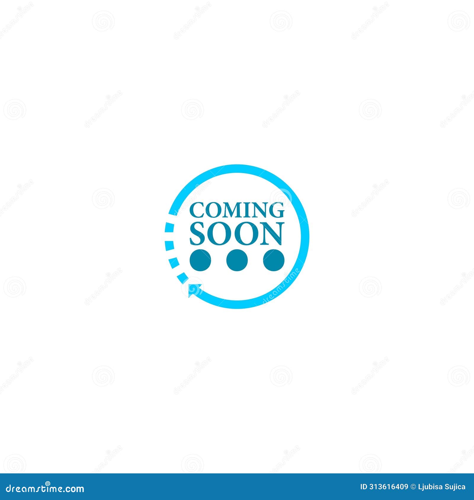 Coming Soon Loading Isolated on White Background Stock Vector ...