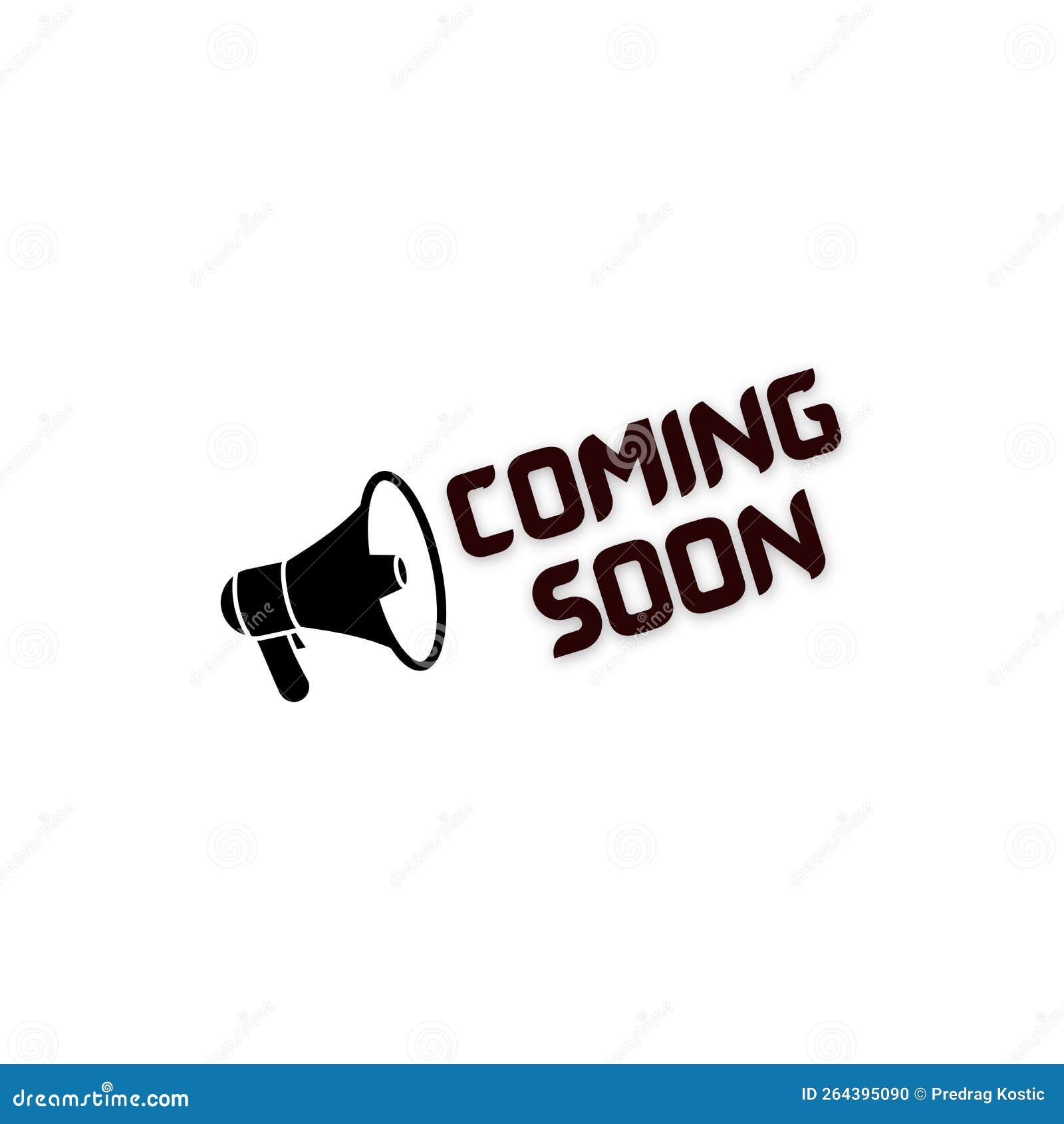 Coming soon logo stock illustration. Illustration of soon - 264395090