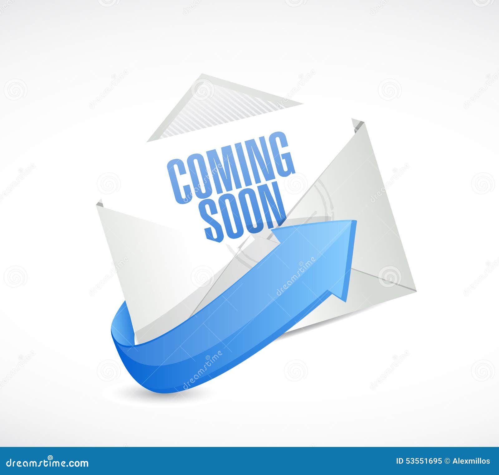 Coming Soon Mail Sign Concept Stock Illustration - Illustration of ...