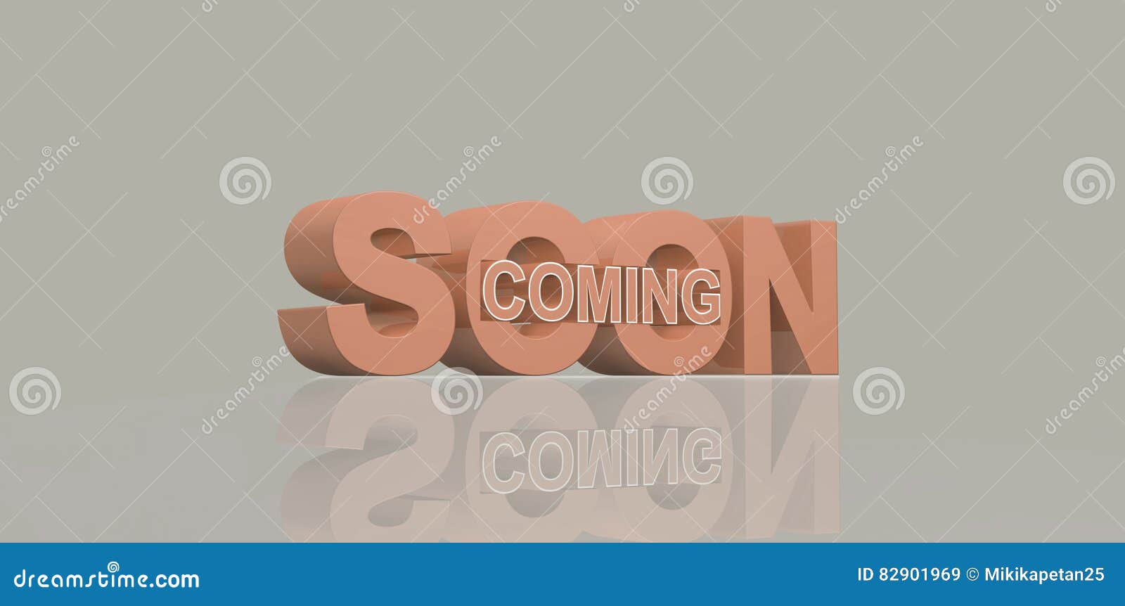 Coming Soon Message 3D Render Stock Illustration - Illustration of ...