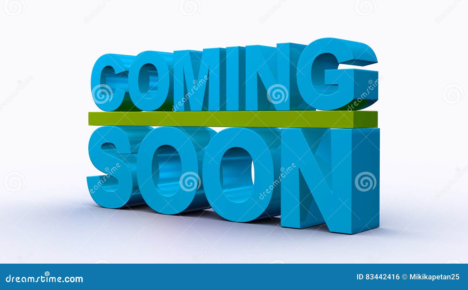 Coming Soon Message 3D Render Stock Illustration - Illustration of ...