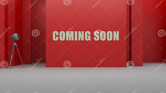 Coming soon 3D rendering stock illustration. Illustration of stage ...
