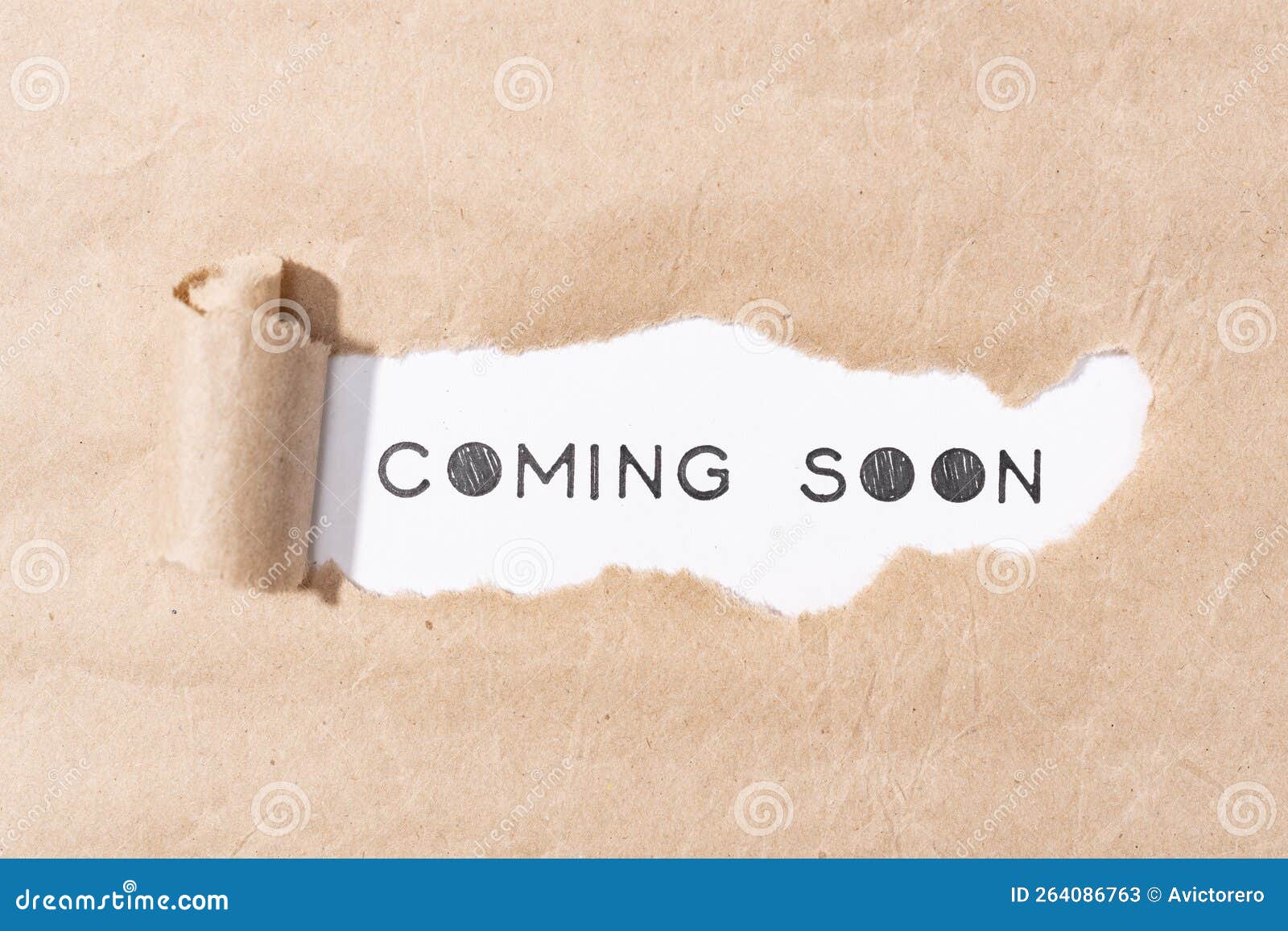 Coming Soon Message on Torn Paper Stock Image - Image of coming ...