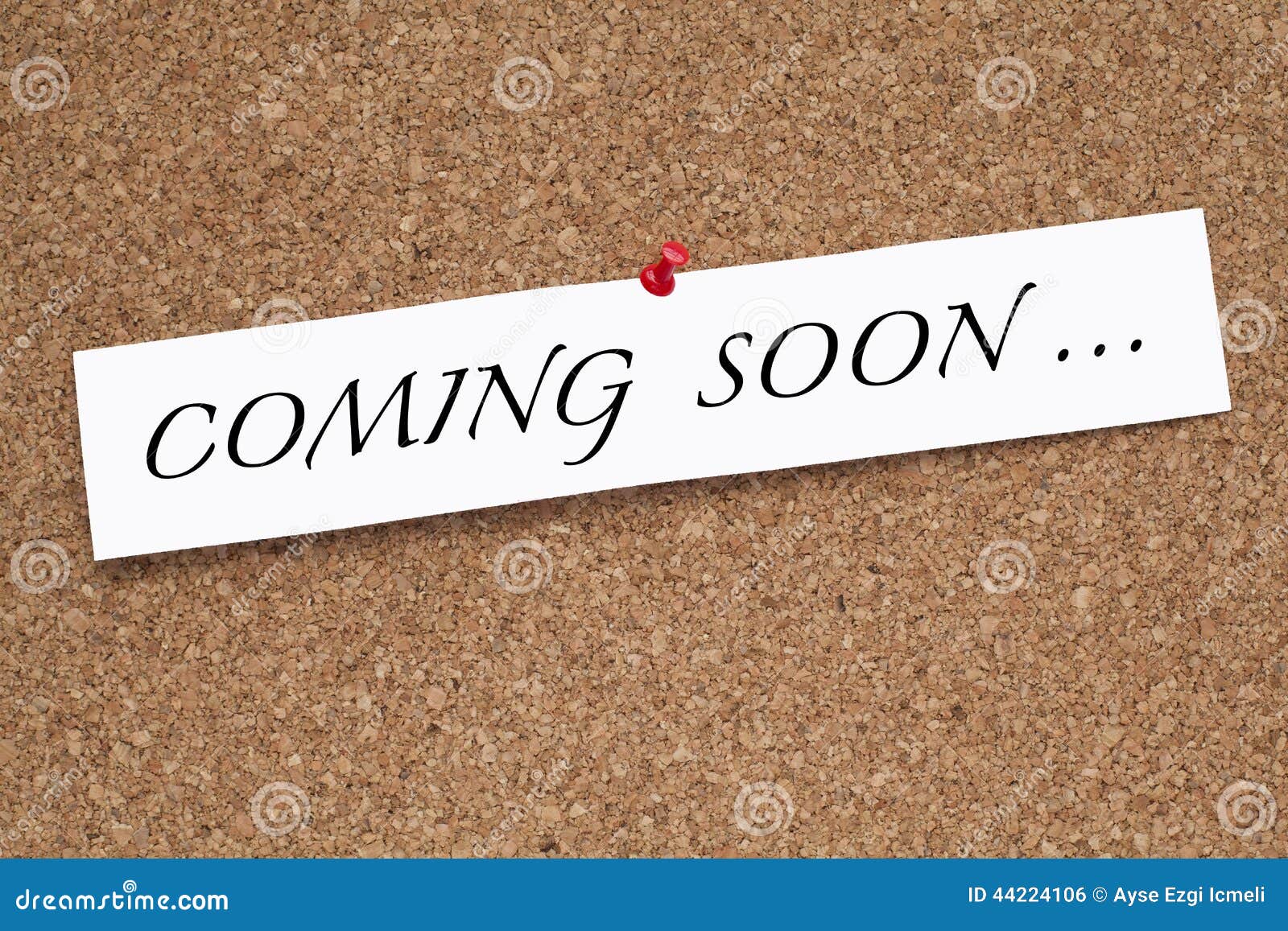 Coming Soon stock photo. Image of soon, note, pushpin - 44224106