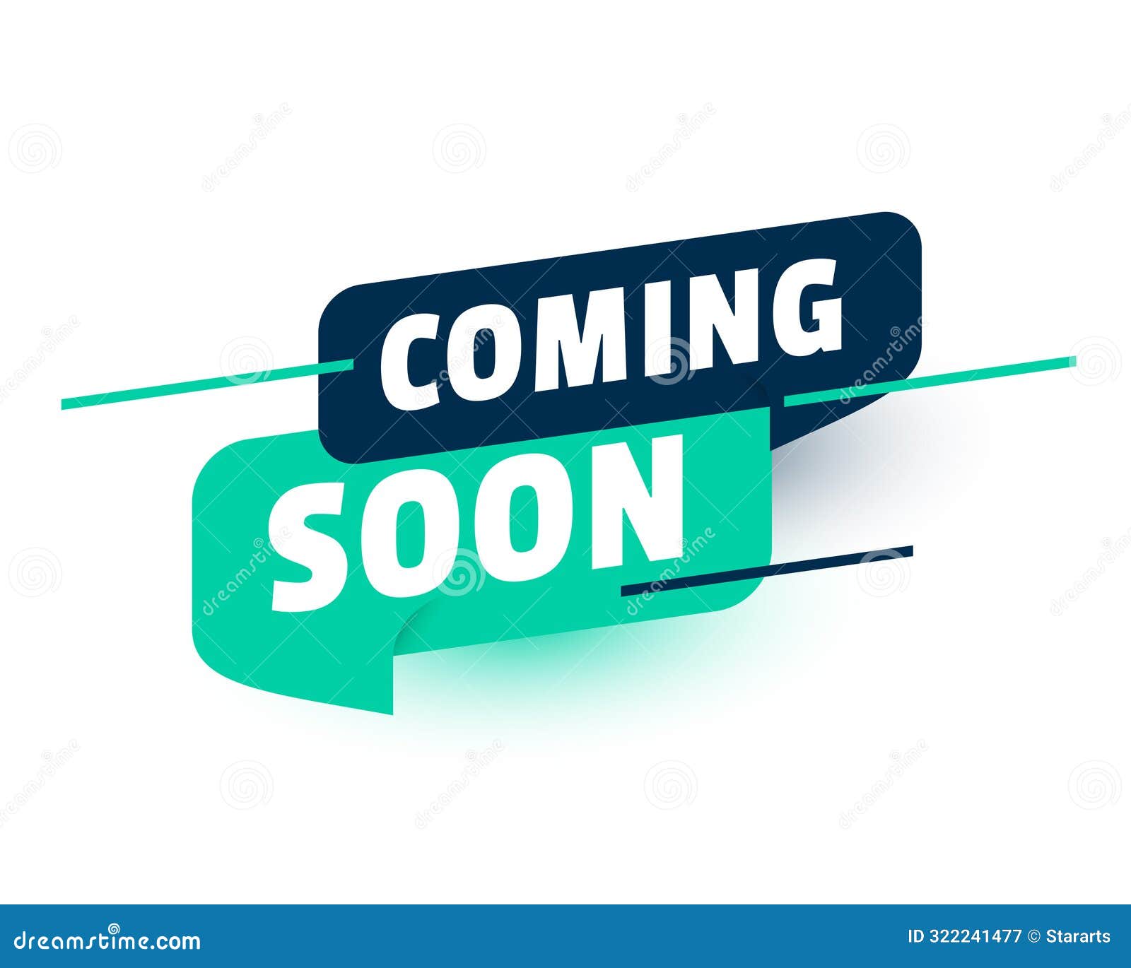 Coming Soon Notification Template in Modern Style Stock Vector ...